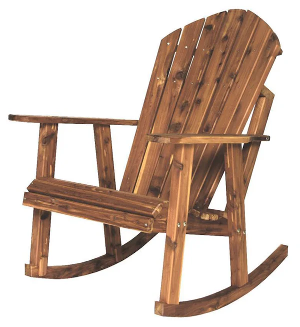 Solid Cedar Adirondack Rocker with Rustic Charm – DutchCrafters