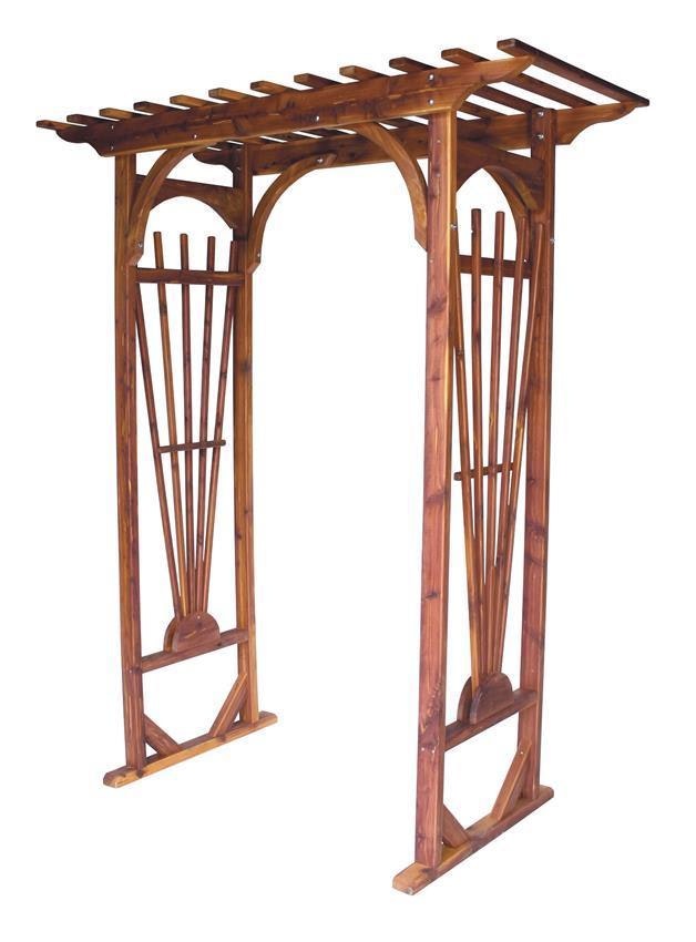 Cedar Wood Sunburst Garden Arbor from DutchCrafters Amish Furniture