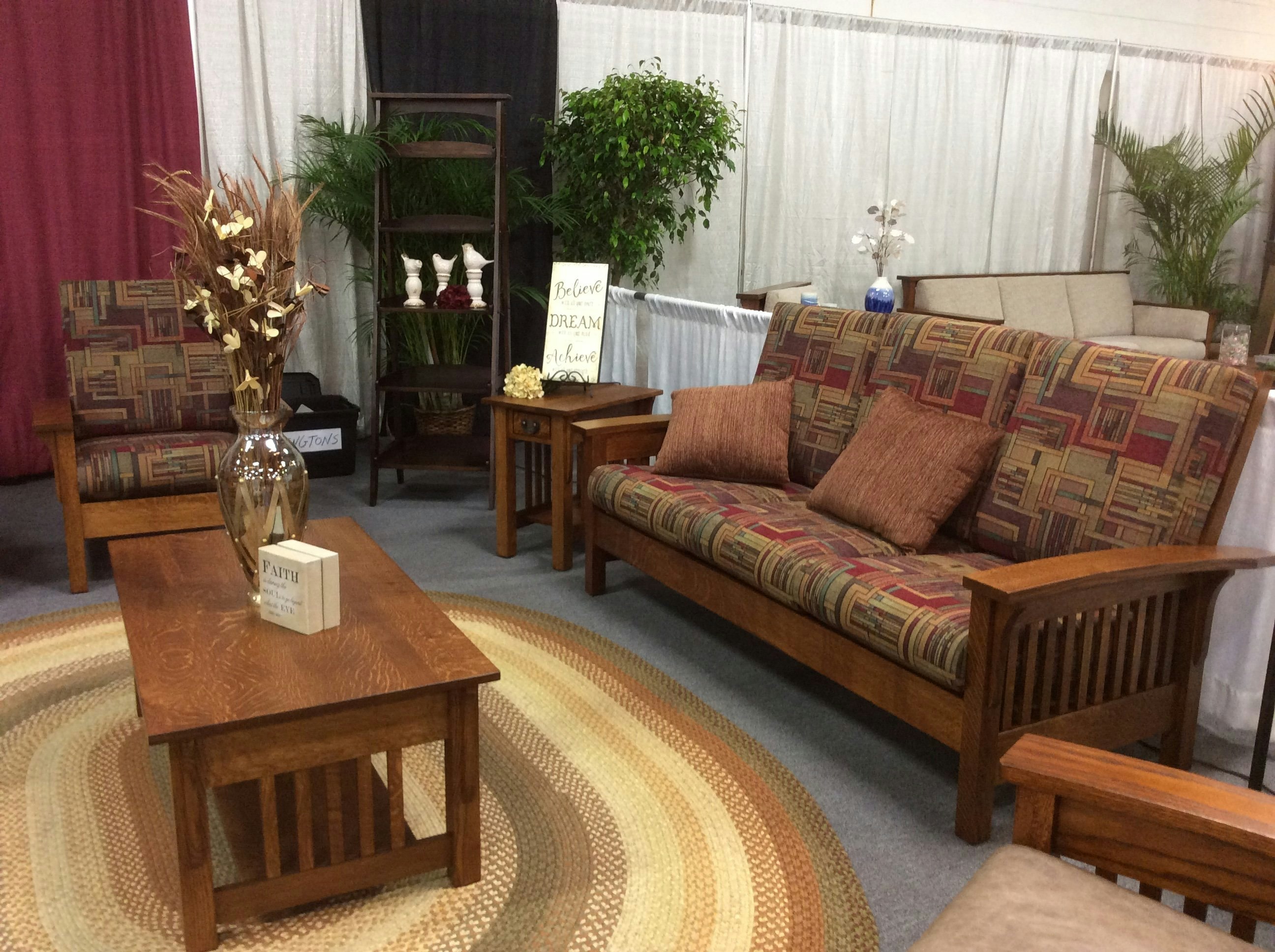 Mission Lounge Chair with Wood Slat Sides | Amish Made Lounge Chairs