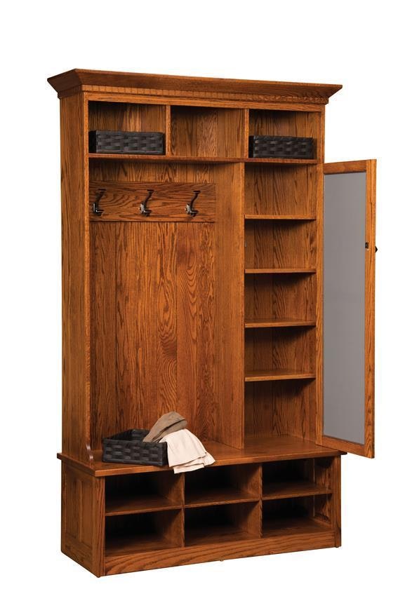 52" Hall Tree Bench from DutchCrafters Amish Furniture