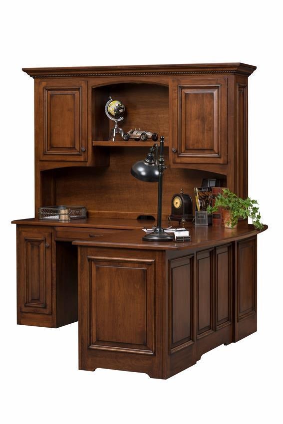 Tuscan L-Desk Workstation with Optional Hutch | DutchCrafters