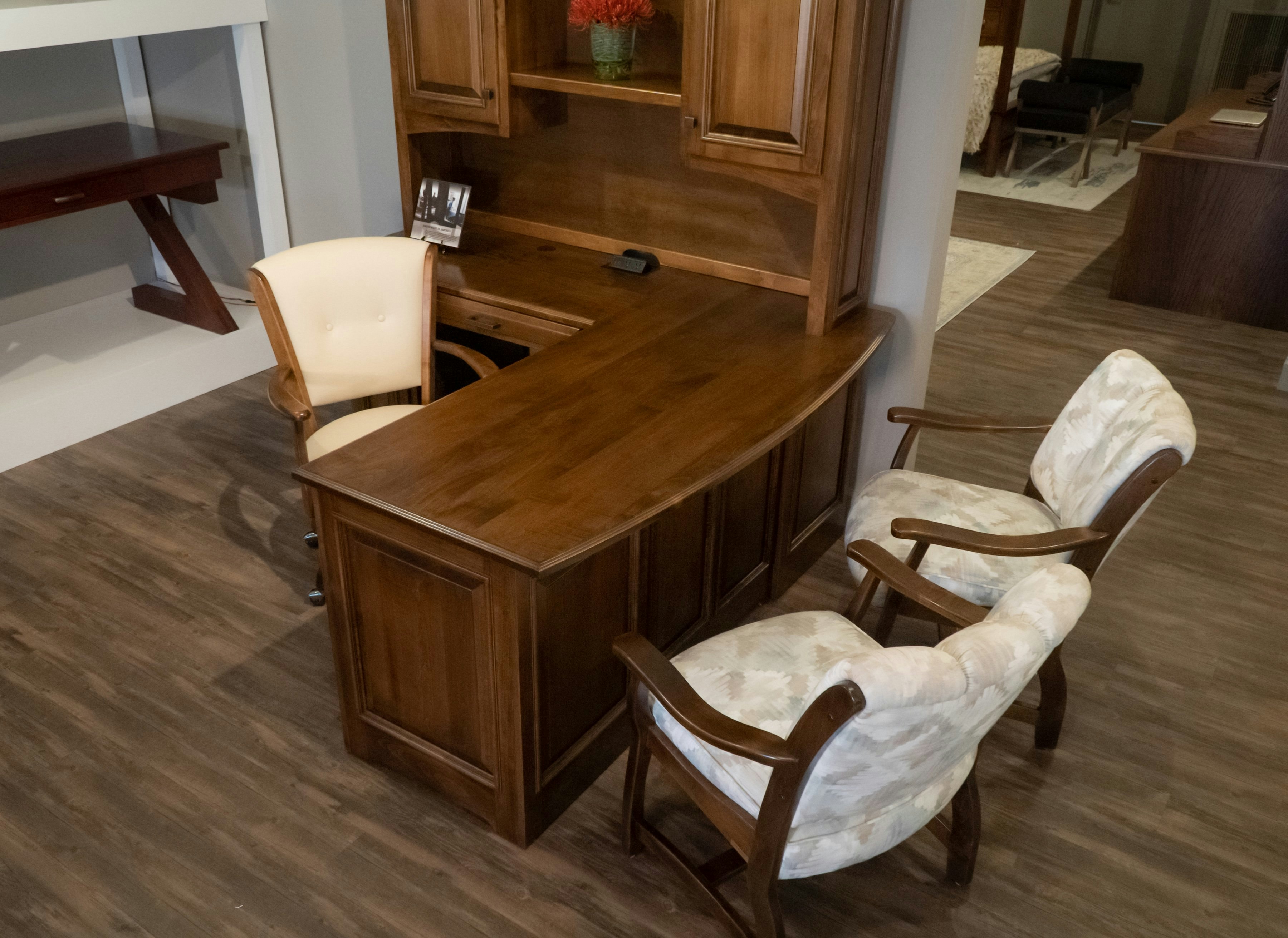 Tuscan Classic Corner Desk with Optional Hutch Top from DutchCrafters