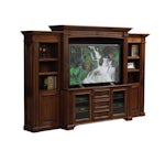 Amish Solid Wood Entertainment Centers and Corner TV Stands from