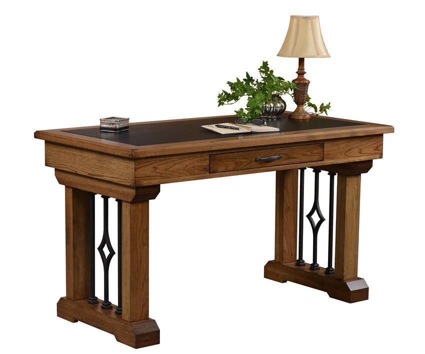 Amish Writing Desk with Decorative Side Openings | DutchCrafters