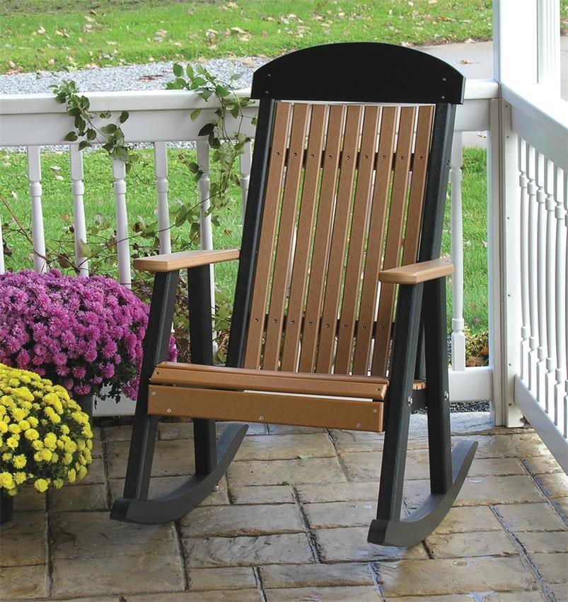 LuxCraft High-Back Patio Porch Rocker Rocking Chair | DutchCrafters