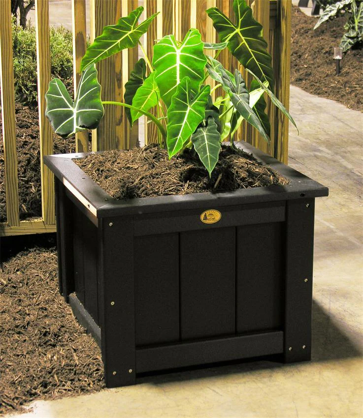 LuxCraft 24" Square Planter Box with Liner | DutchCrafters