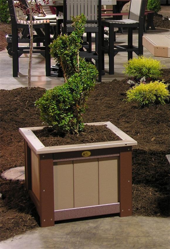 LuxCraft 24" Square Planter Box with Liner | DutchCrafters