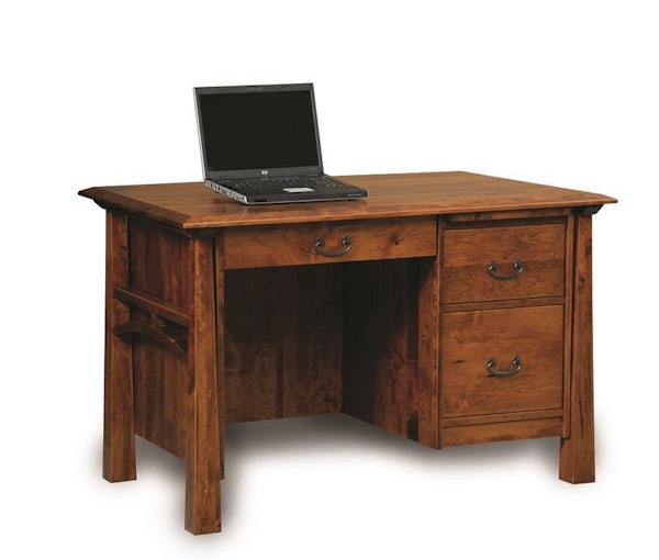 Amish Solid Wood Pedestal Desks for Home or Office | DutchCrafters