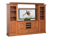 Amish Solid Wood Entertainment Centers and Corner TV Stands from