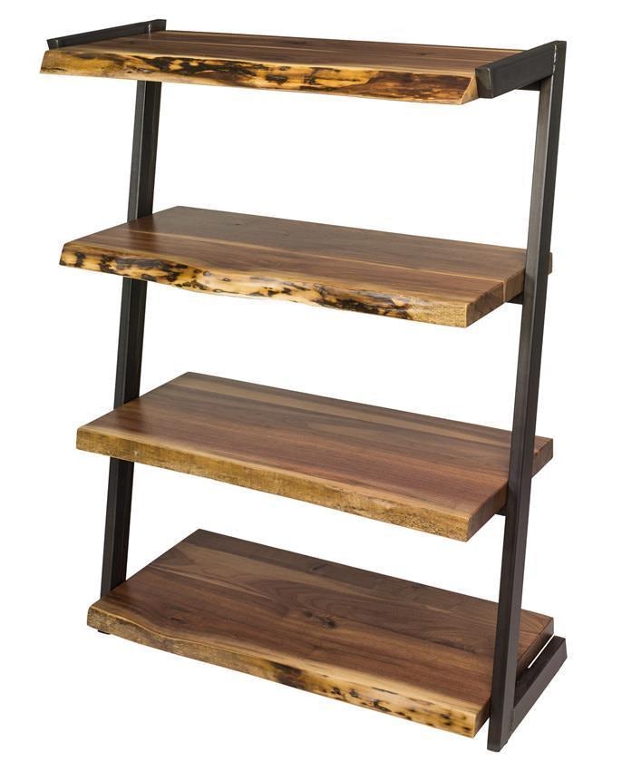 Soho Live Edge Bookcase from DutchCrafters Amish Furniture