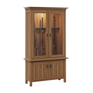 Amish Gun Cabinets | Solid Wood Display Cabinets with Glass Doors