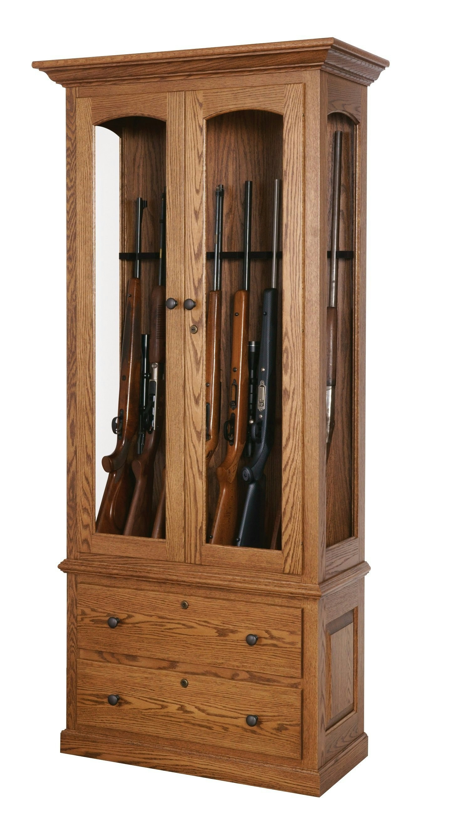 Custom American Made 8 Gun Cabinet from DutchCrafters