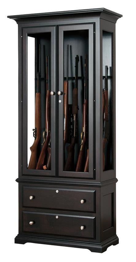 Custom American Made 8 Gun Cabinet from DutchCrafters
