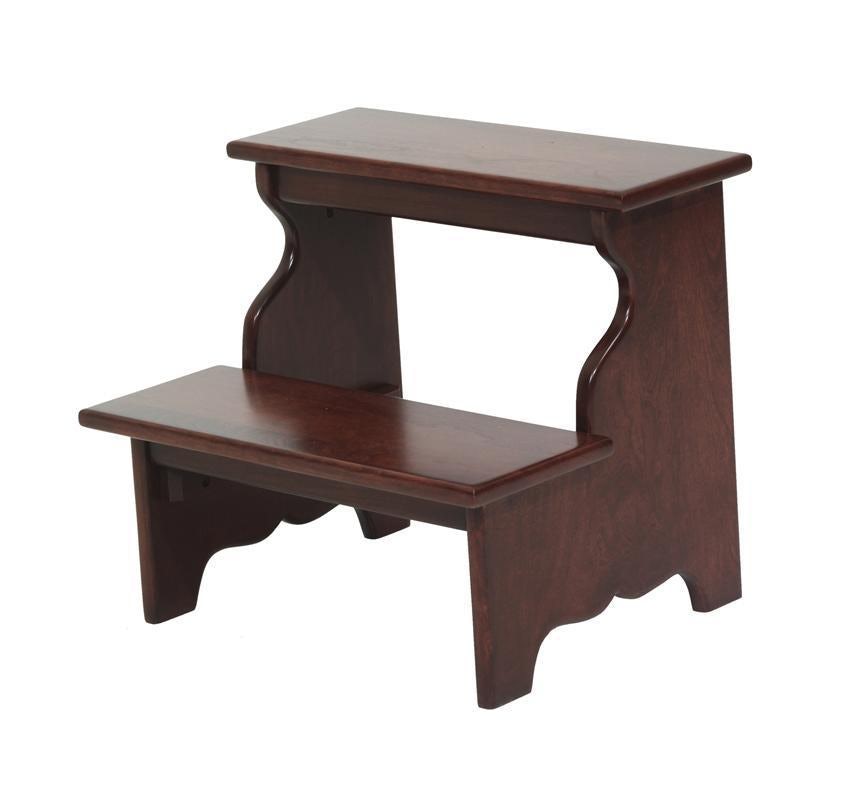 Solid Wood Bed Steps for High Beds - Amish Handcrafted in the USA