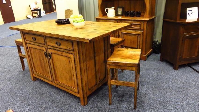 Northwood Mission 48" Solid Wood Kitchen Island With Two Doors from