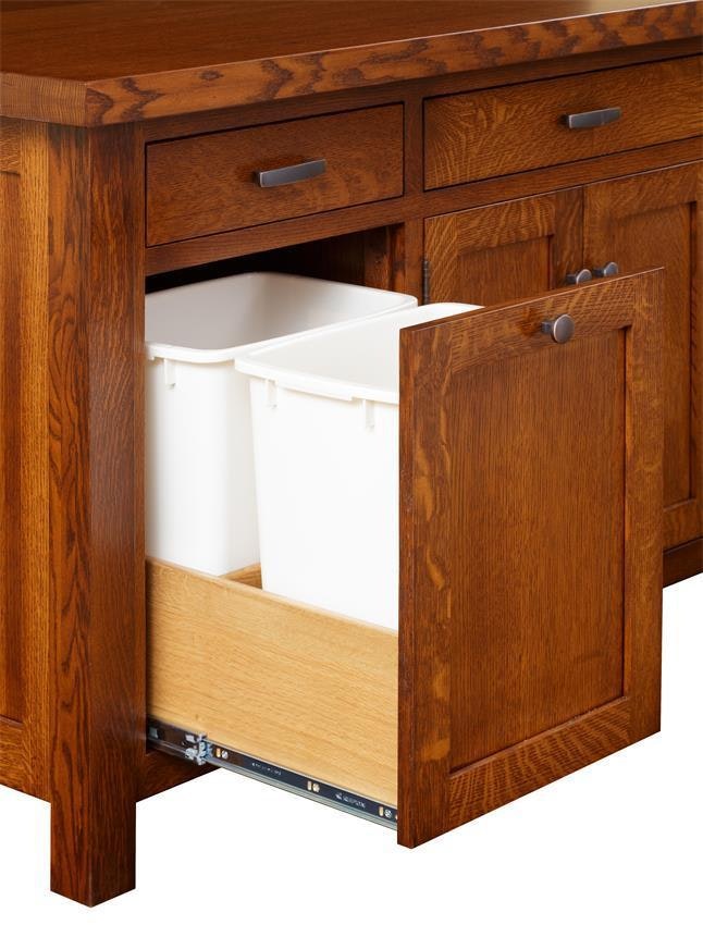 Ancient Mission Three Door Two Drawer Kitchen Island From