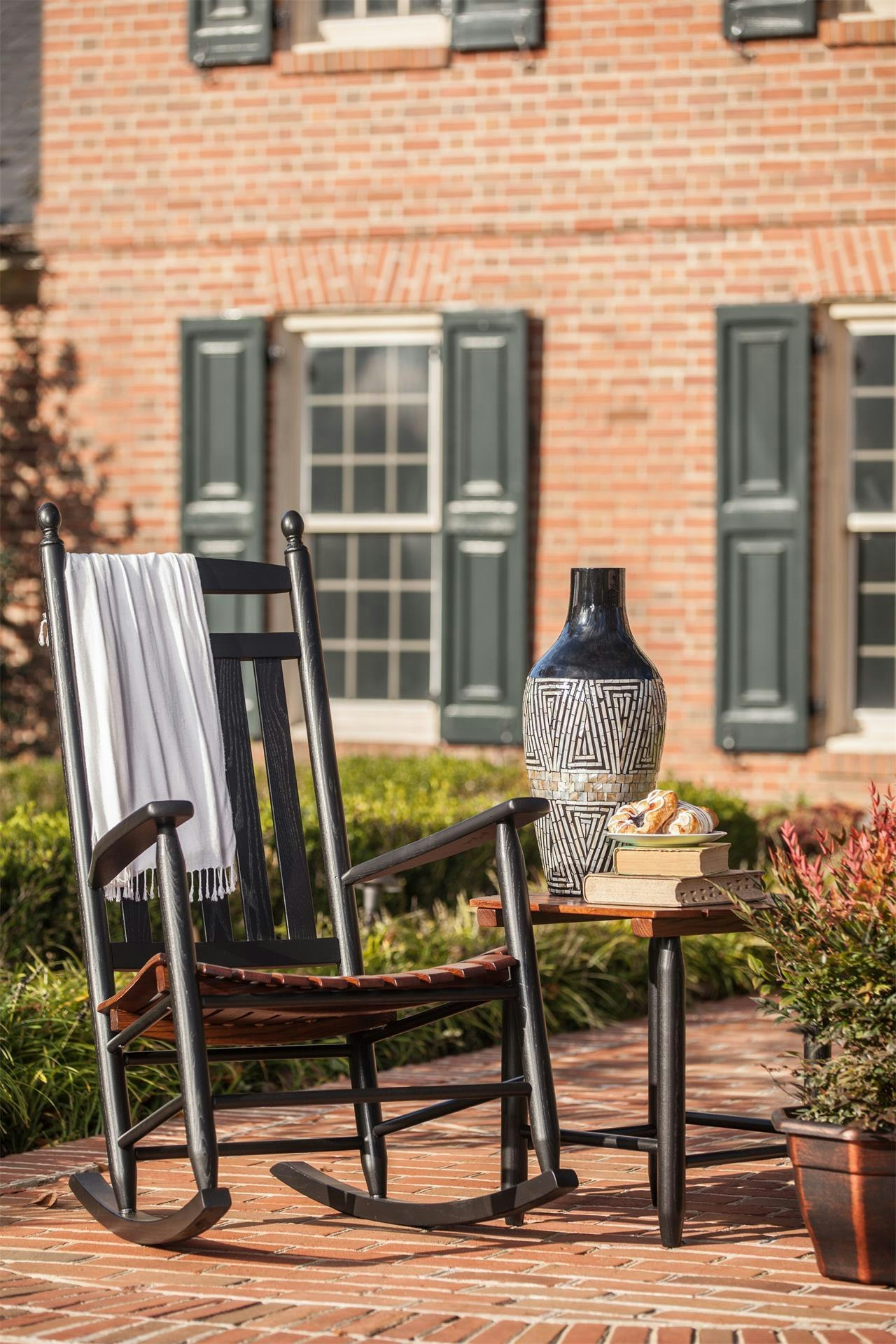 Solid Wood Outdoor Rocking Chair from DutchCrafters Amish Furniture