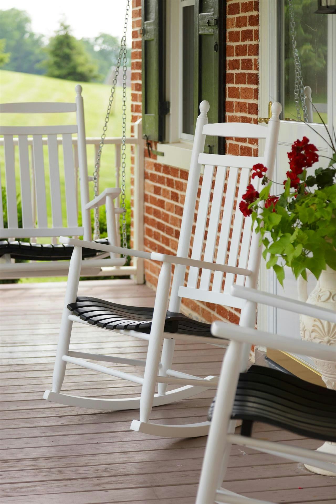 Solid Wood Outdoor Rocking Chair from DutchCrafters Amish Furniture