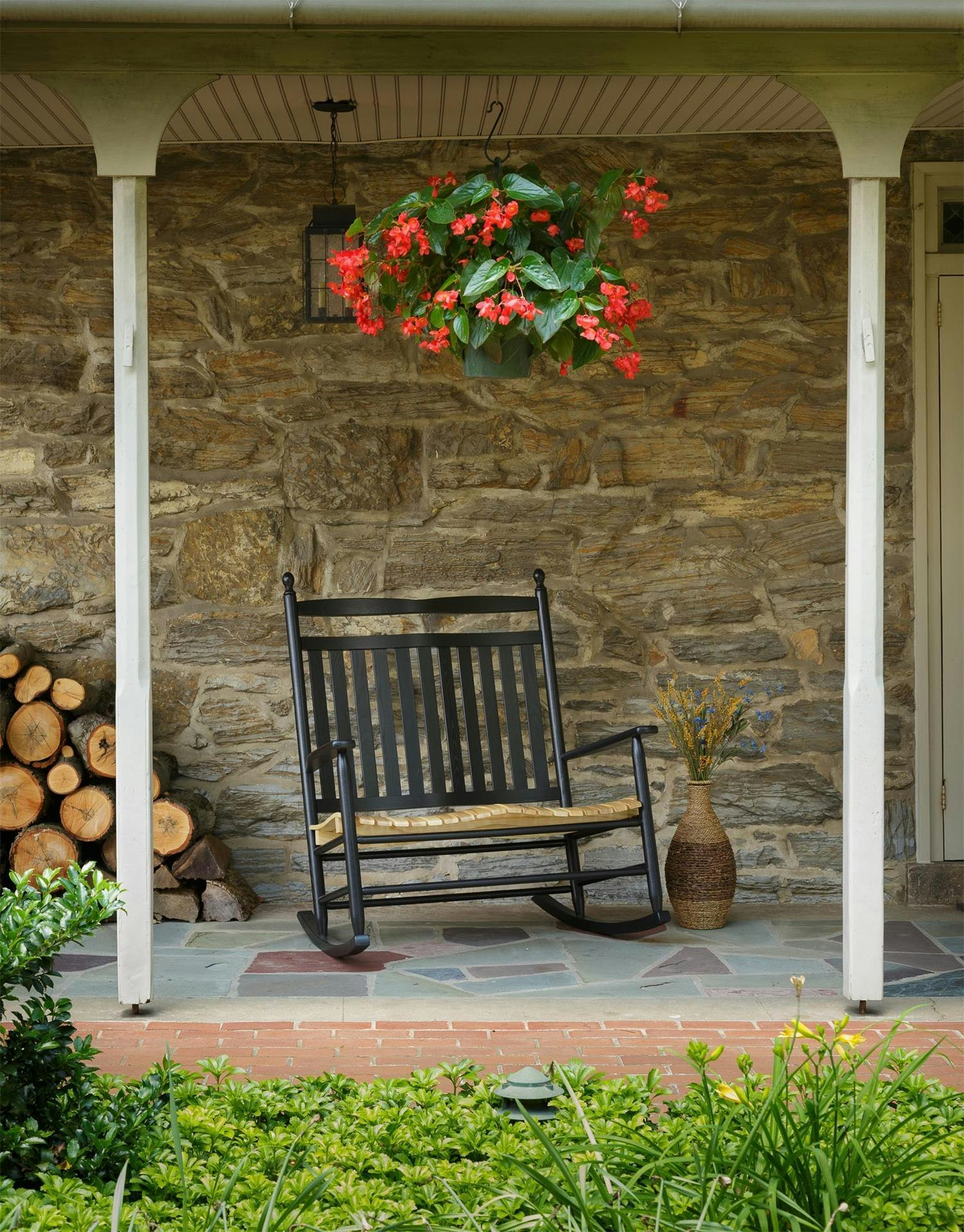 Wood Double Rocking Chair from DutchCrafters Amish Furniture