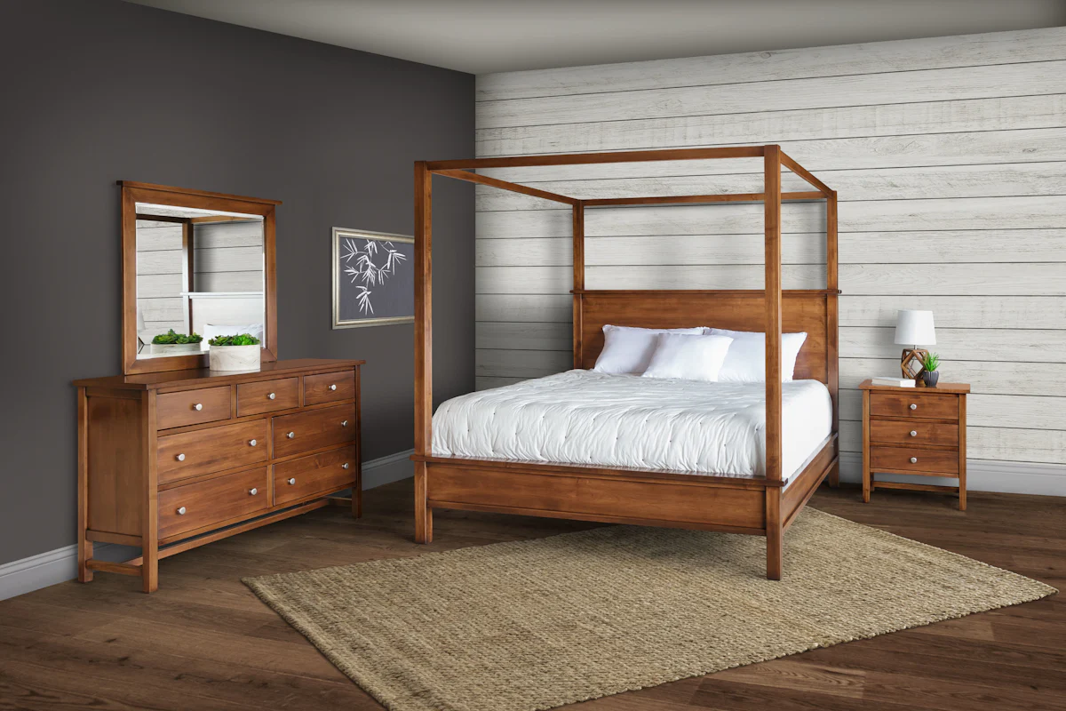 Lavina Shaker Style Canopy Four Piece Bedroom Set from DutchCrafters
