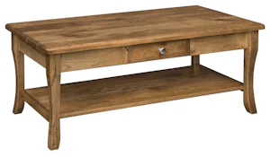 Stylish 46" Handcrafted Coffee Table with Drawer | DutchCrafters