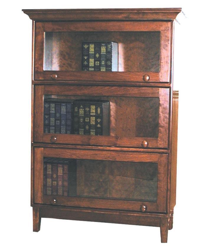 Clayton Barrister Solid Wood Bookcase by DutchCrafters Amish Furniture