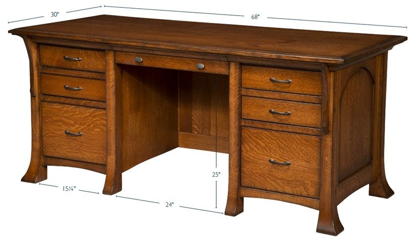 Craftsman Mission Solid Wood Executive Desk by DutchCrafters