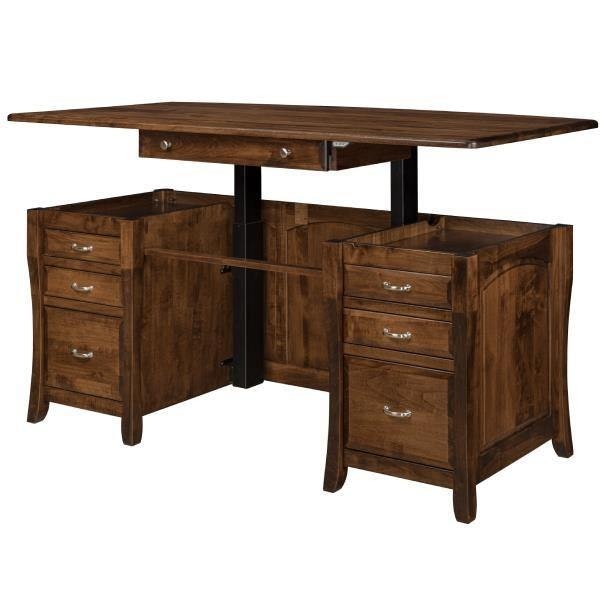 White Oak Wood Executive Desk from DutchCrafters Amish Furniture Store