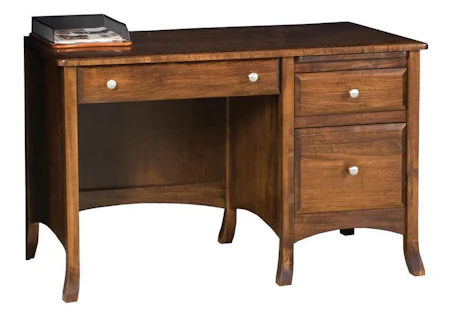 Amish Solid Wood Pedestal Desks for Home or Office | DutchCrafters