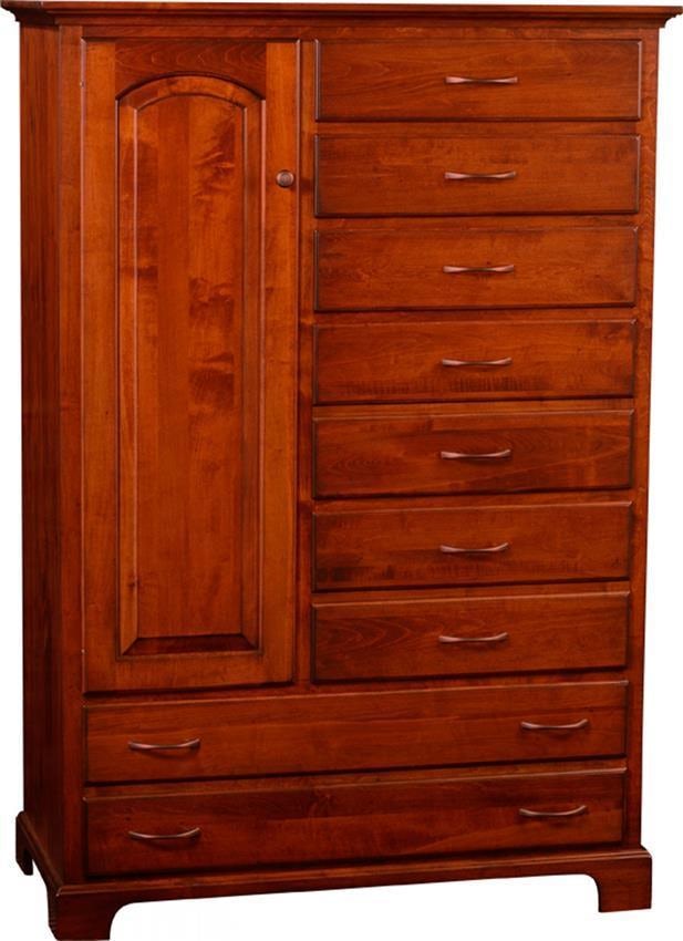 Transitional 9-Drawer, 1-Door Large Chifferobe Chest | DutchCrafters