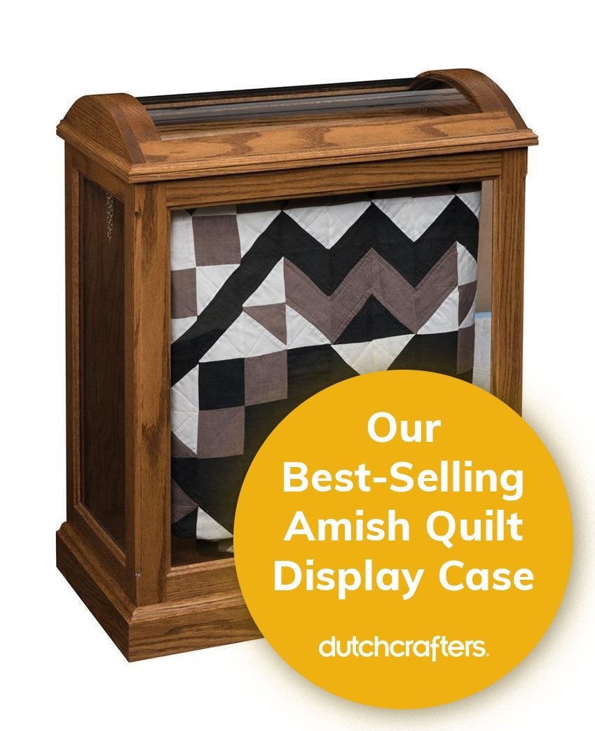 Quilt Curio with Enclosed Base from DutchCrafters Amish Furniture