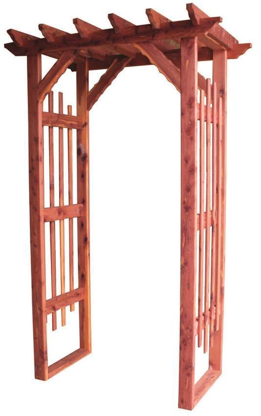 Cedar Wood Walkway Arbor - Amish Handcrafted in the USA