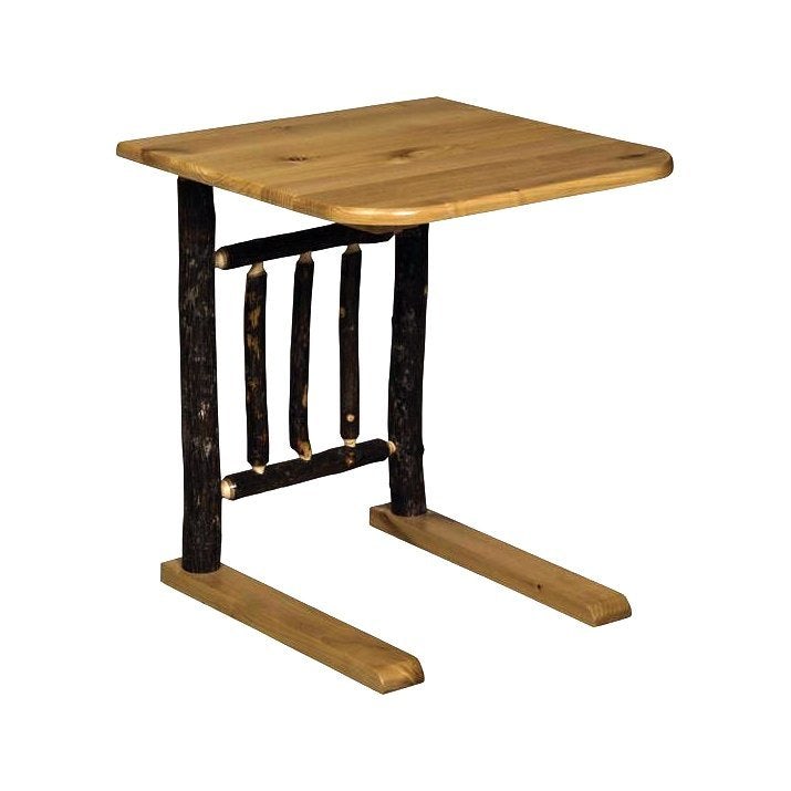 Amish Rustic Hickory Sofa Server with Twig Legs | DutchCrafters