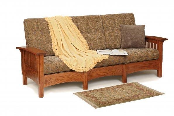 Wood Frame Mission Morris Sofa from DutchCrafters Amish Furniture