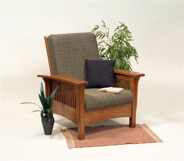 Amish Mission Lounge Chair - Adjustable Back Comfort | DutchCrafters