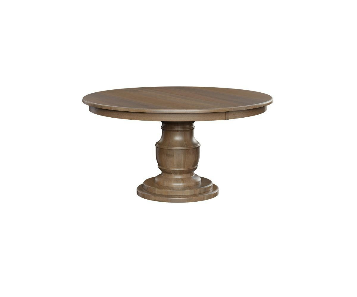 Handcrafted Amish Round Dining Table | Single Pedestal | Solid Wood