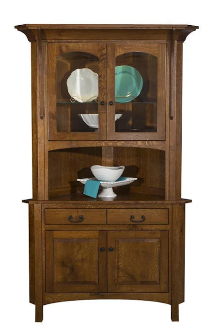 Amish Corner Hutches | Space Saving Dining Storage | DutchCrafters