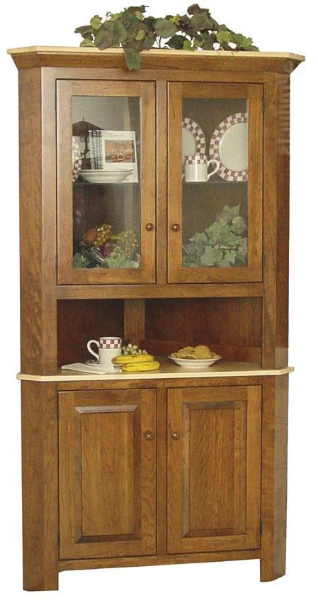 Amish Corner Hutches | Space Saving Dining Storage | DutchCrafters