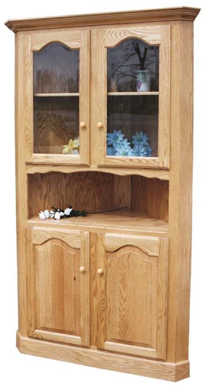 Amish Corner Hutches | Space Saving Dining Storage | DutchCrafters