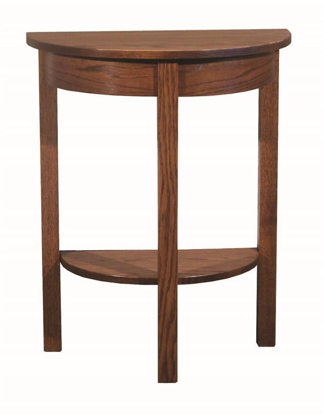 Amish Heritage Mission Half-Moon Side Table
