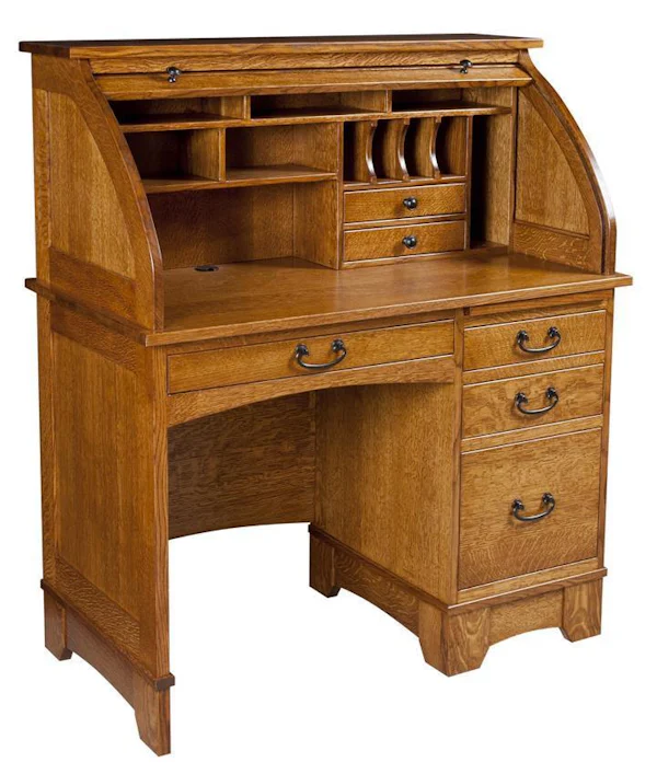 Amish Roll Top Desks | Classic Design | Concealed Compartments