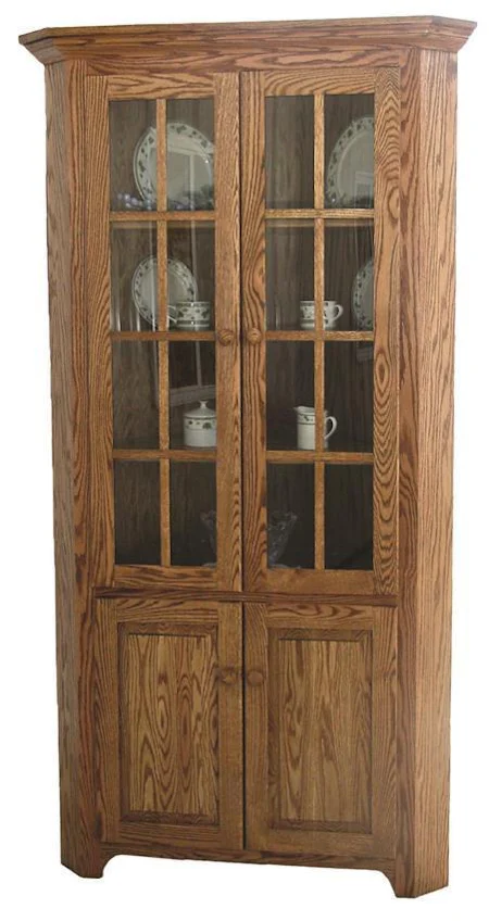 Amish Corner Hutches | Space Saving Dining Storage | DutchCrafters