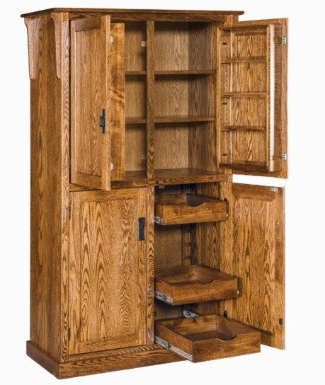Mission 4-Door Pantry Cabinet from DutchCrafters Amish Furniture