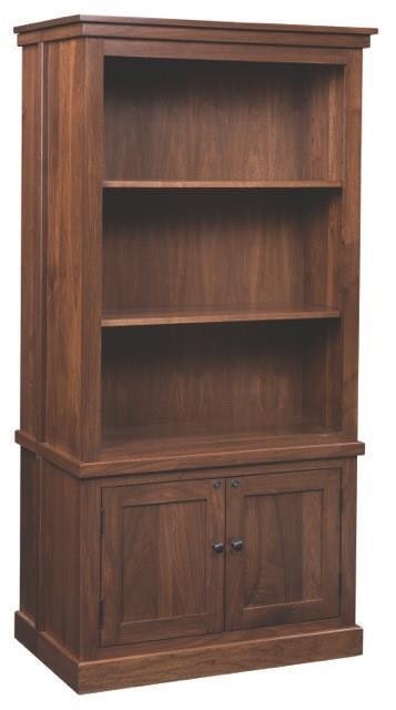 Cambridge Bookcase with Hidden Gun Cabinet From Dutchcrafters