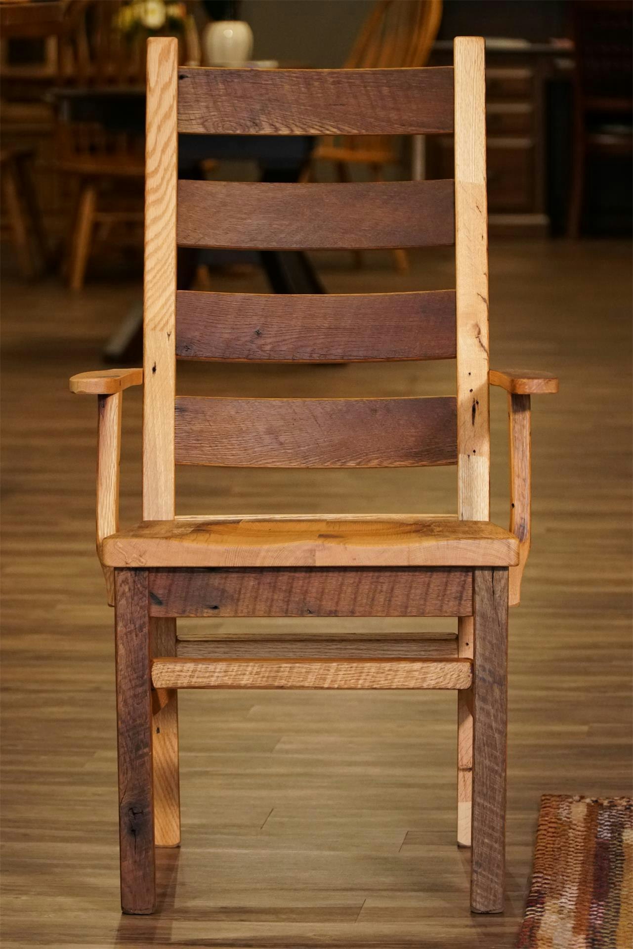 Barnwood Ladderback Dining Room Chair from DutchCrafters Amish