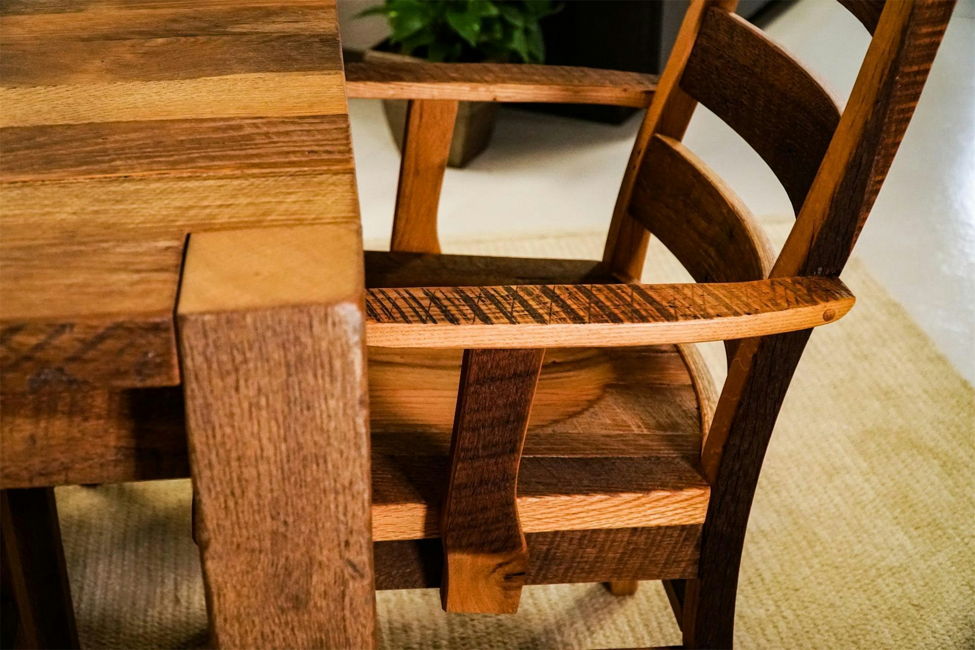 Barnwood Ladderback Dining Room Chair from DutchCrafters Amish
