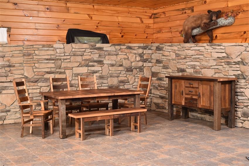 Barnwood Ladderback Dining Room Chair from DutchCrafters Amish