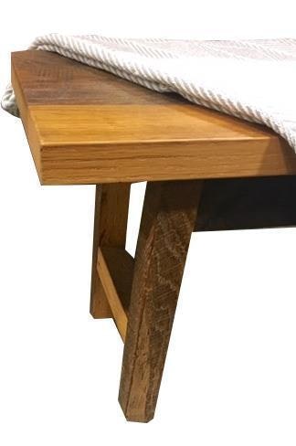 Liberty Dining Bench with Extension and Reclaimed Wood Options from