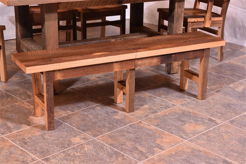 Liberty Dining Bench with Extension and Reclaimed Wood Options from