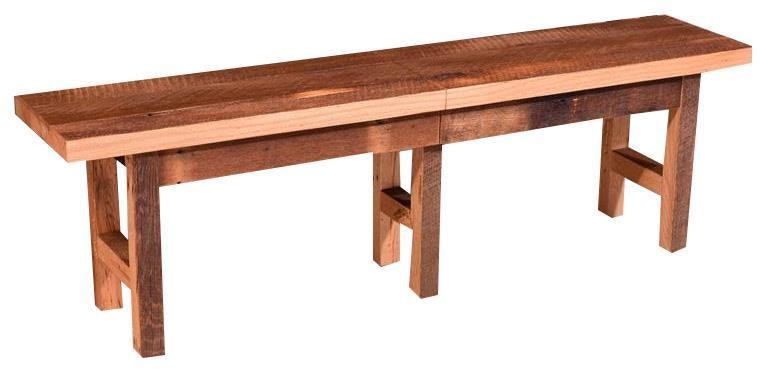 Liberty Dining Bench with Extension and Reclaimed Wood Options from